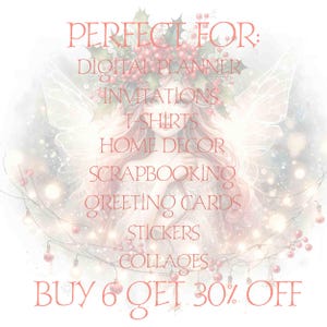 Christmas Holly Fairy Clipart Set – 15 Magical Designs (commercial Use ...