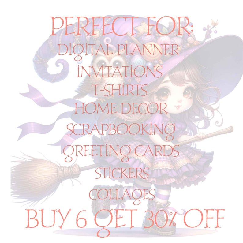 Halloween Witch Owl Clipart: Mystical PNG Files for Crafts - Etsy