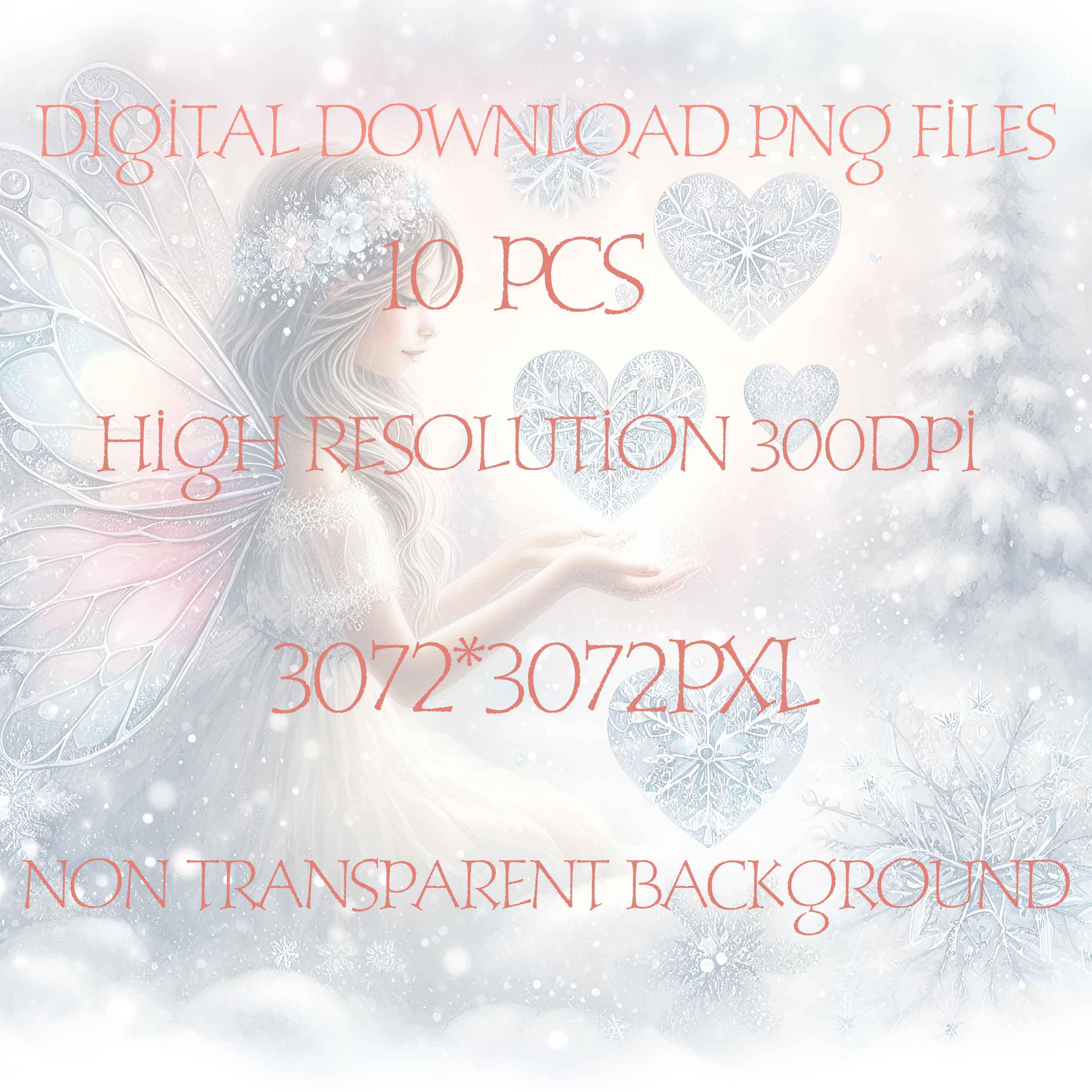 Winter Snowflake Fairy Clipart Set: Magical Nursery Decor (digital ...