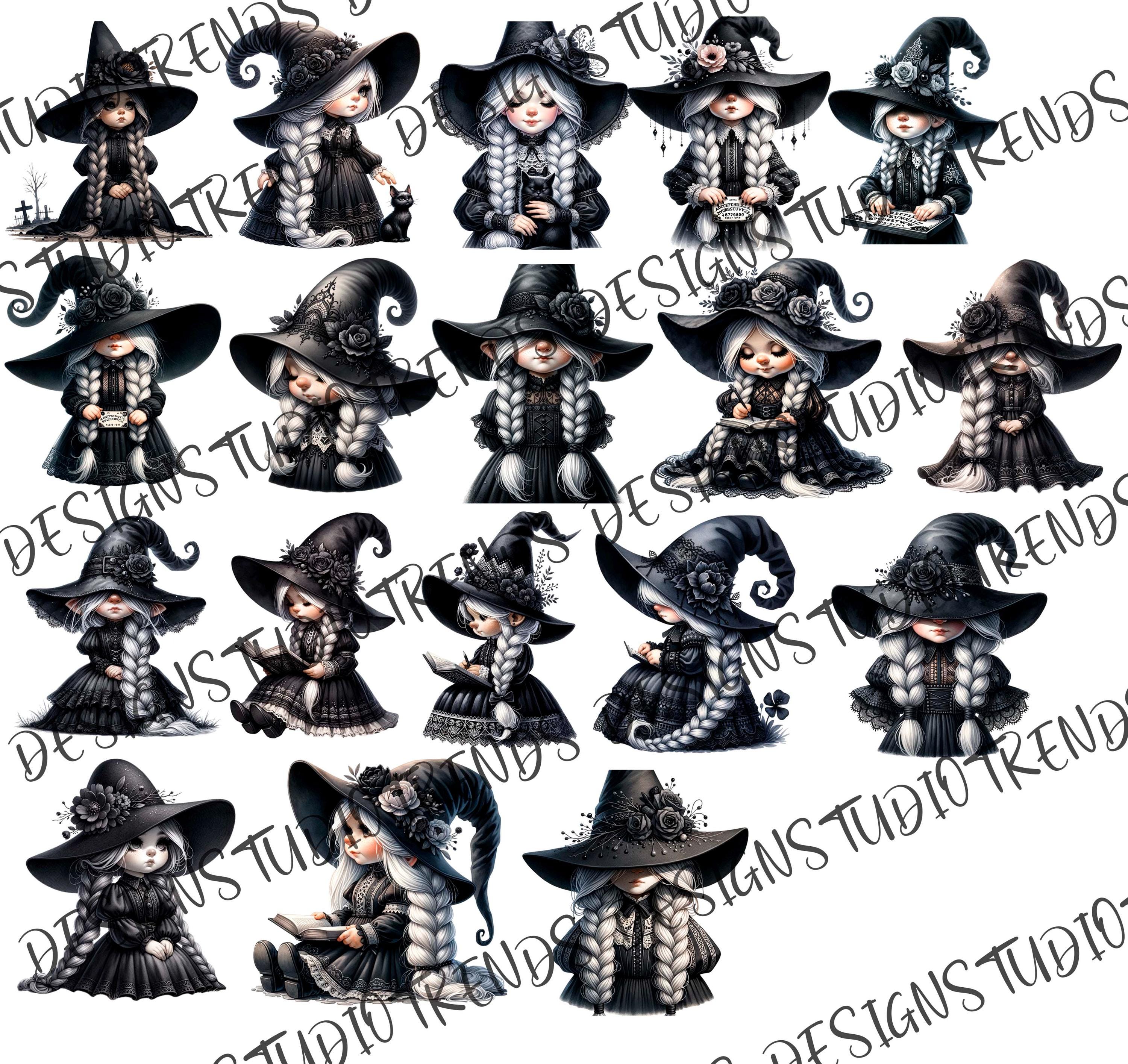 Enigmatic Gothic Gnome & Spooky Ephemera - 18pcs Transparent PNG ...