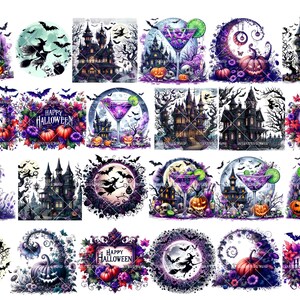 Gothic Witchy Halloween Bundle Clipart Collection - Spooky Watercolor ...