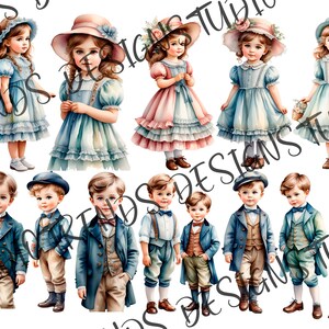 Enchanted Victorian Kid's Fantasy Clipart - 56 Magical Watercolor ...