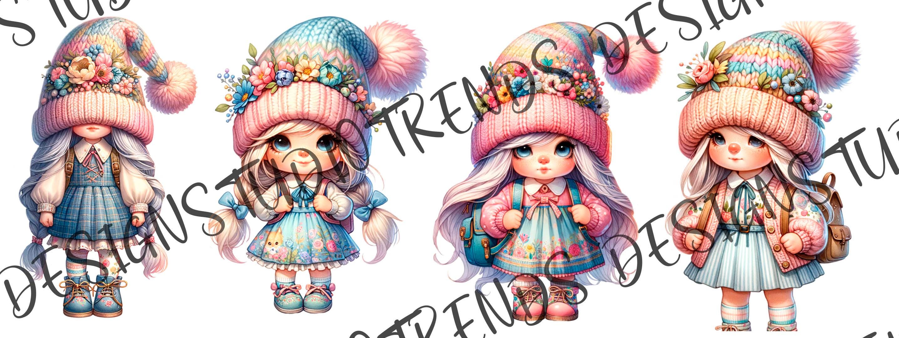 Whimsical Back to School Gnome Clipart: 25 PNG Designs (commercial Use ...