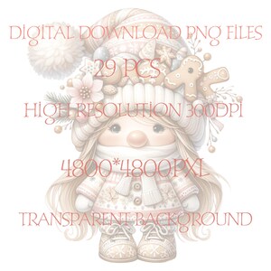 Gingerbread Gnome Clipart Bundle - Whimsical Christmas Designs - 29 Pcs ...