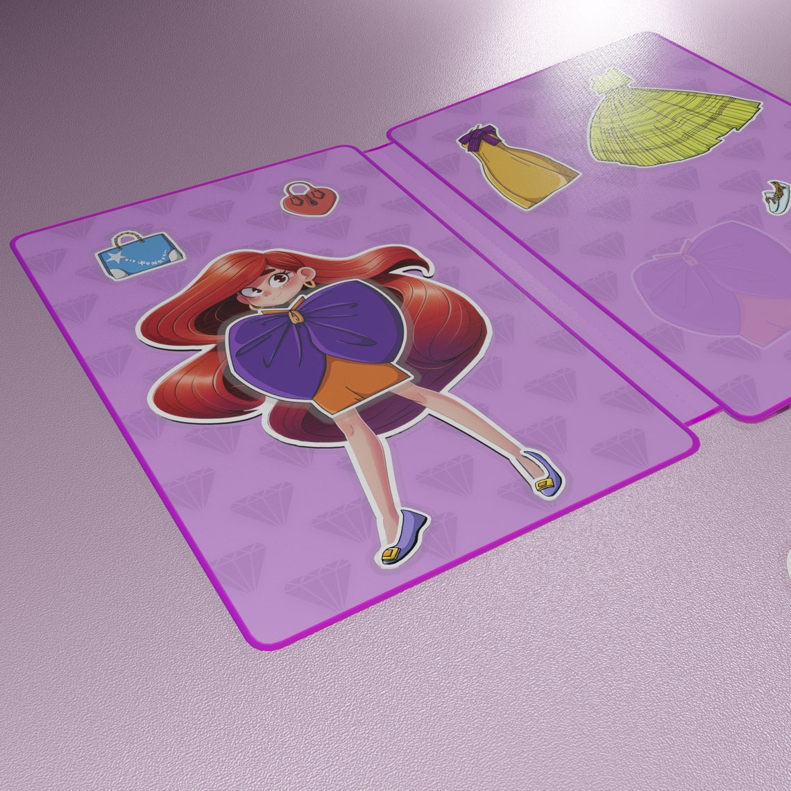 Customizable Paper Doll Set Handmade, Unique Designs for Kids ...