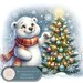 Polar Bear Christmas Clipart: Winter Nursery Decor (commercial License ...