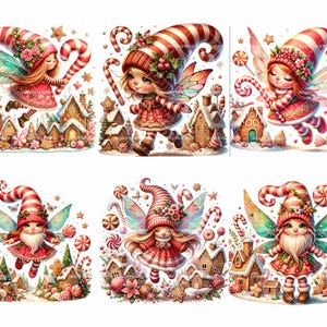 Cute Gingerbread Fairy Wonderland Clipart Set Baby Shower & Nursery ...