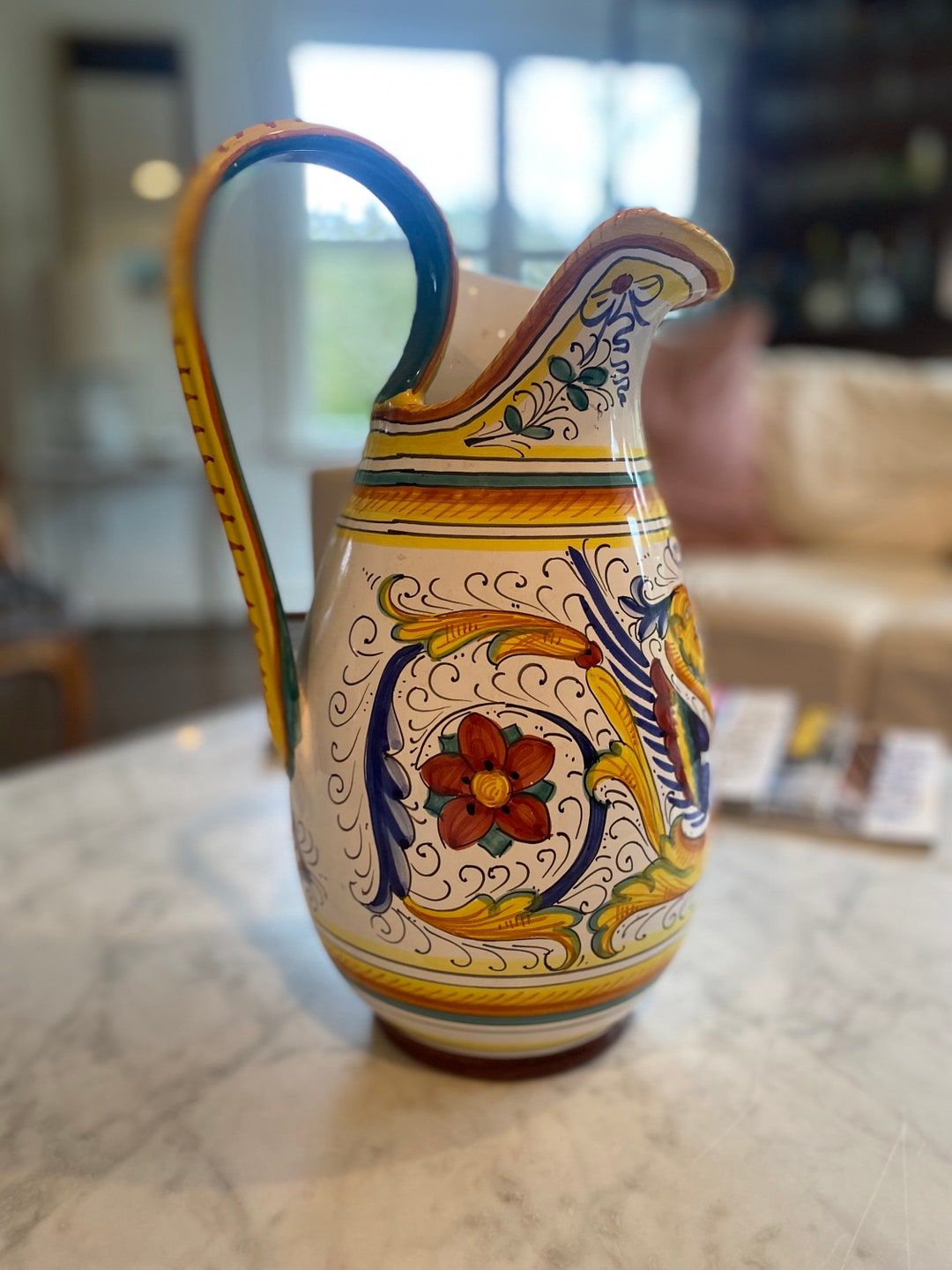 Deruta Raffaellesco Pattern Pitcher - Etsy
