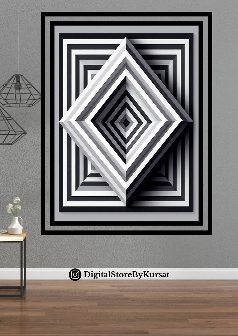 Geometrical Shapes Printable Digital Art, Digital Download ...