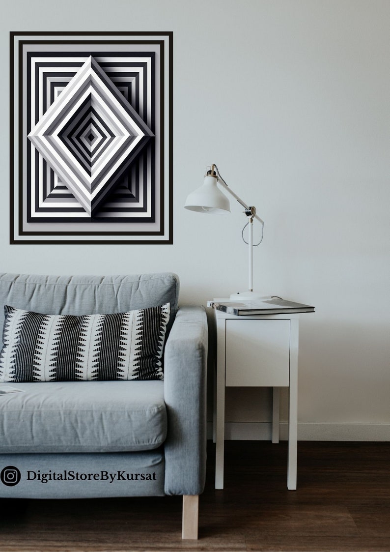 Geometrical Shapes Printable Digital Art, Digital Download ...