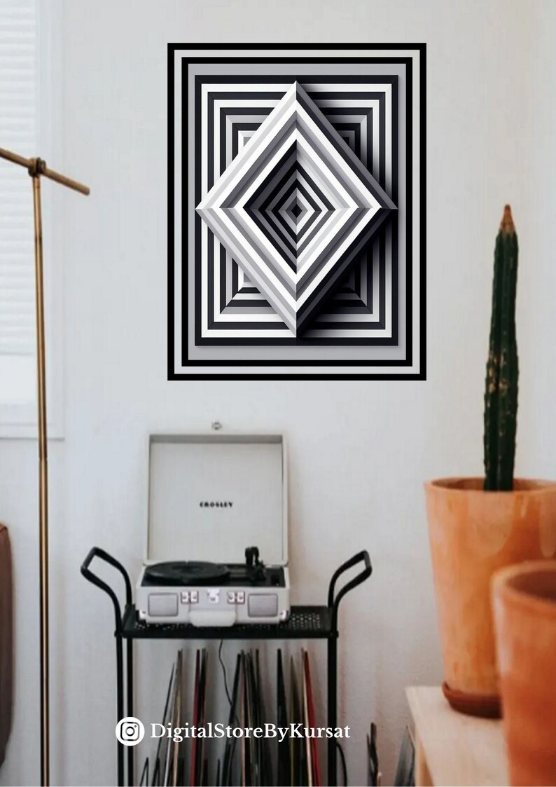Geometrical Shapes Printable Digital Art, Digital Download ...