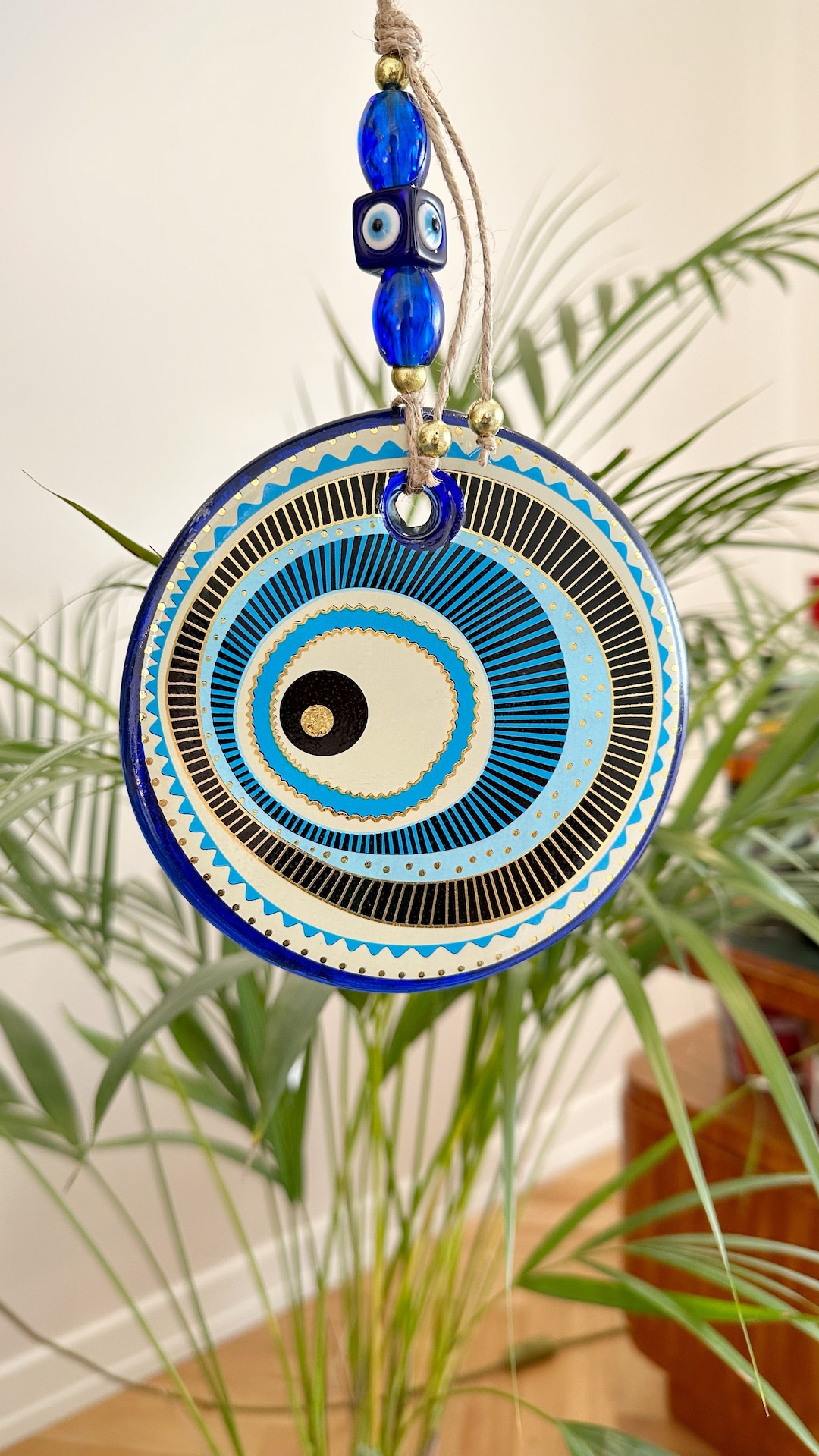 Evil Eye Wall Decor, Blue Glass Evil Eye, Evil Eye Charm, Evil Eye ...