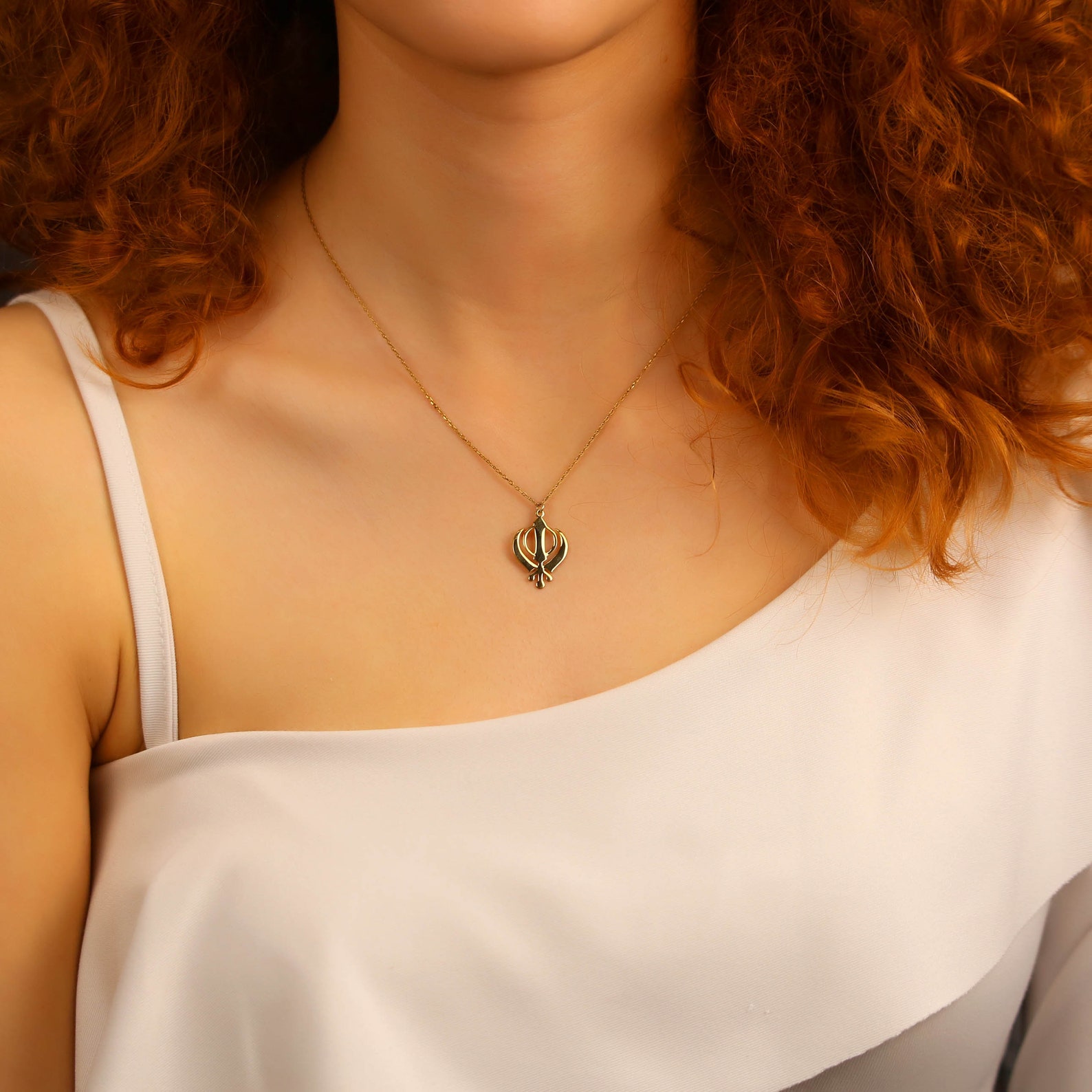 Khanda Necklace, Christmas Gift, Sikhism Symbol, Protection Charm ...