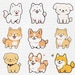 Kawaii Dog Clipart, Cute Dog PNG, Printable, Stickers, Vector ...