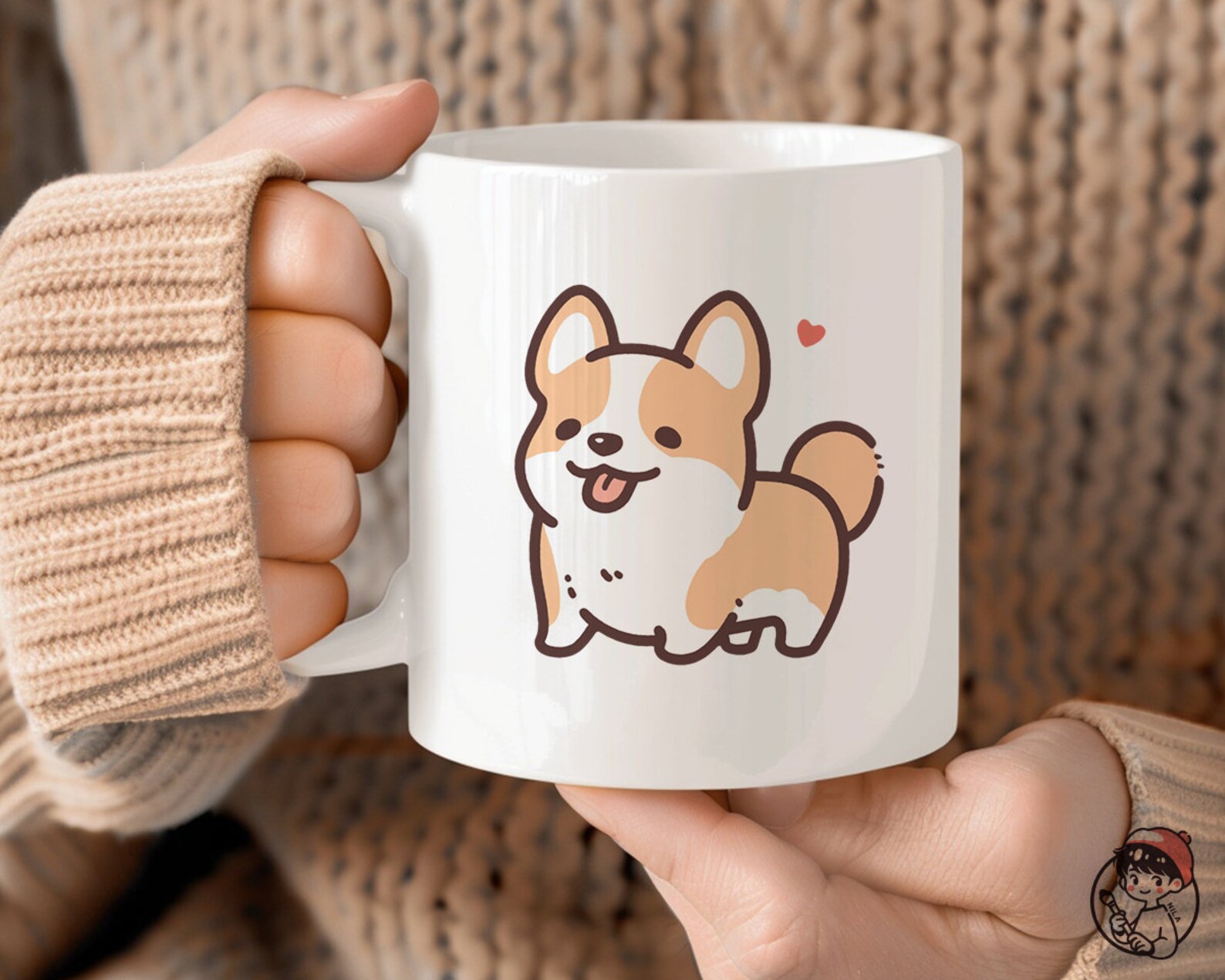 Kawaii Dog Clipart, Cute Dog PNG, Printable, Stickers, Vector ...