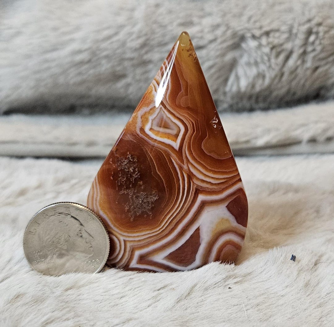 Sardonyx Flame Stone: Striped Gemstone Decor - Etsy