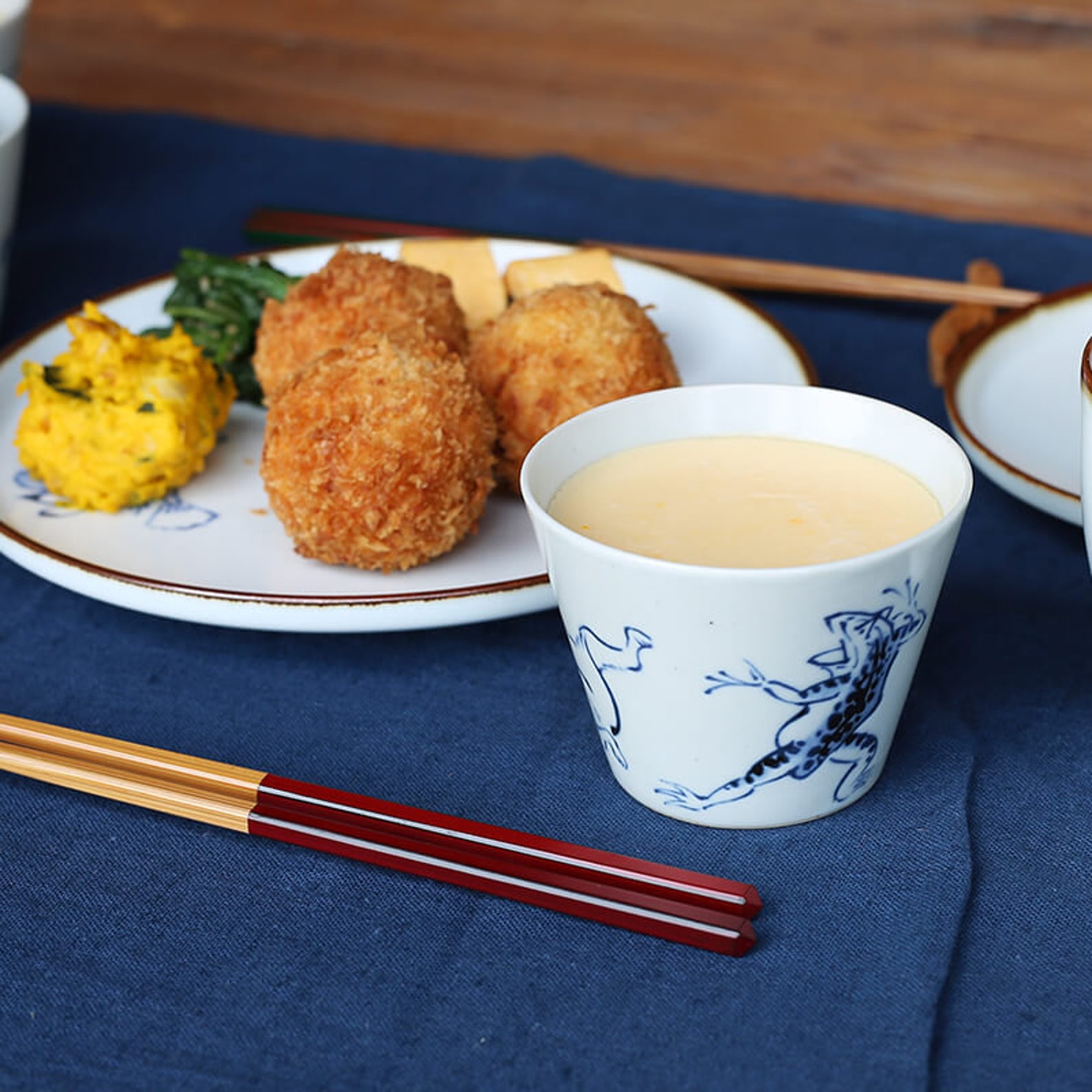 Japanese Traditional "choju-giga" Tea Cup "soba Choko" "pot Carrying ...