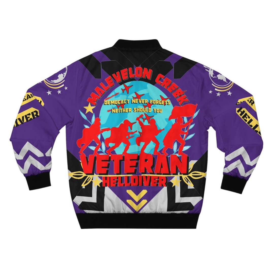 Helldivers 2 Personalized Malevelon Creek Veteran Player Bomber Jacket ...