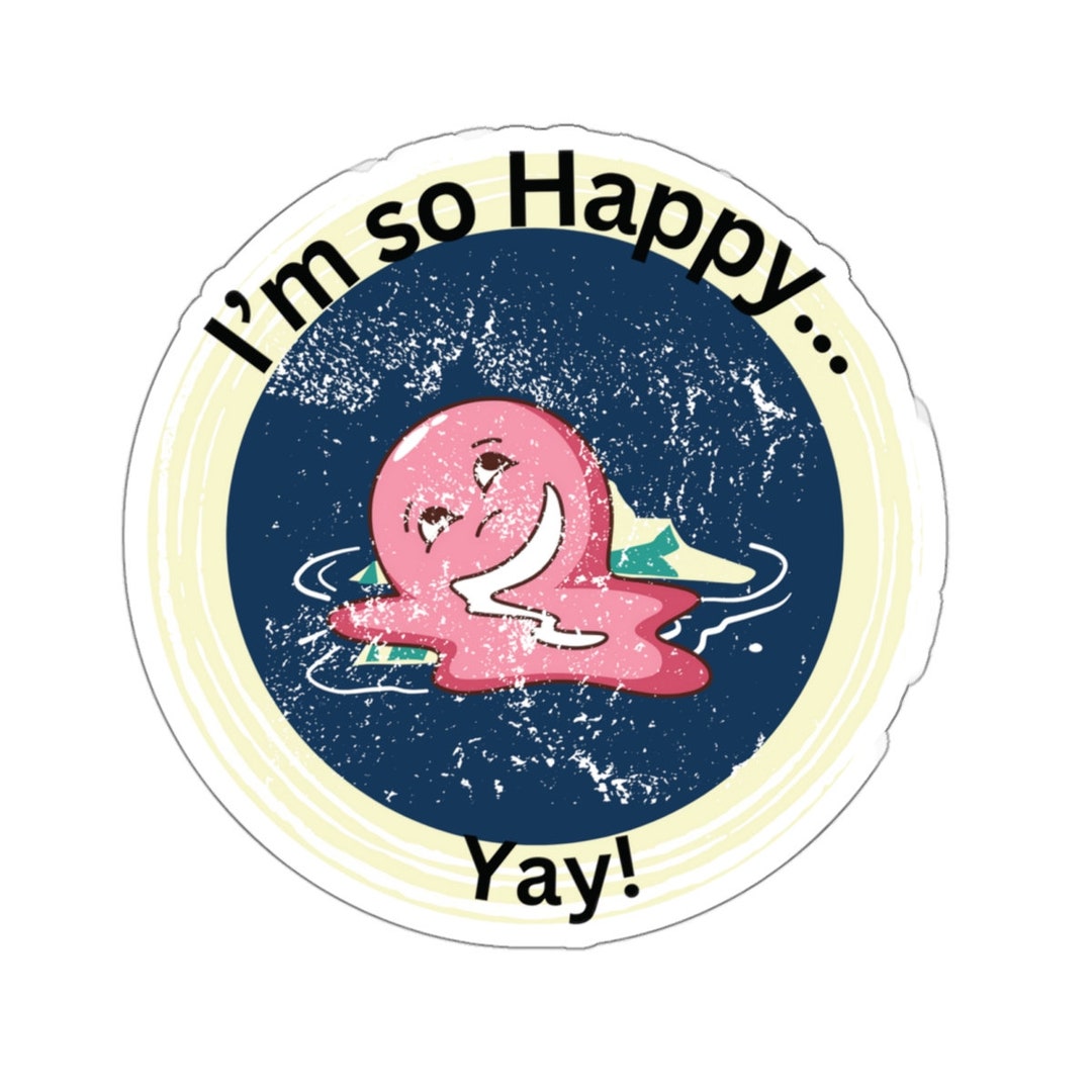 Melting Smiley Face Stickers for Books Stickers for Laptop Stickers for ...