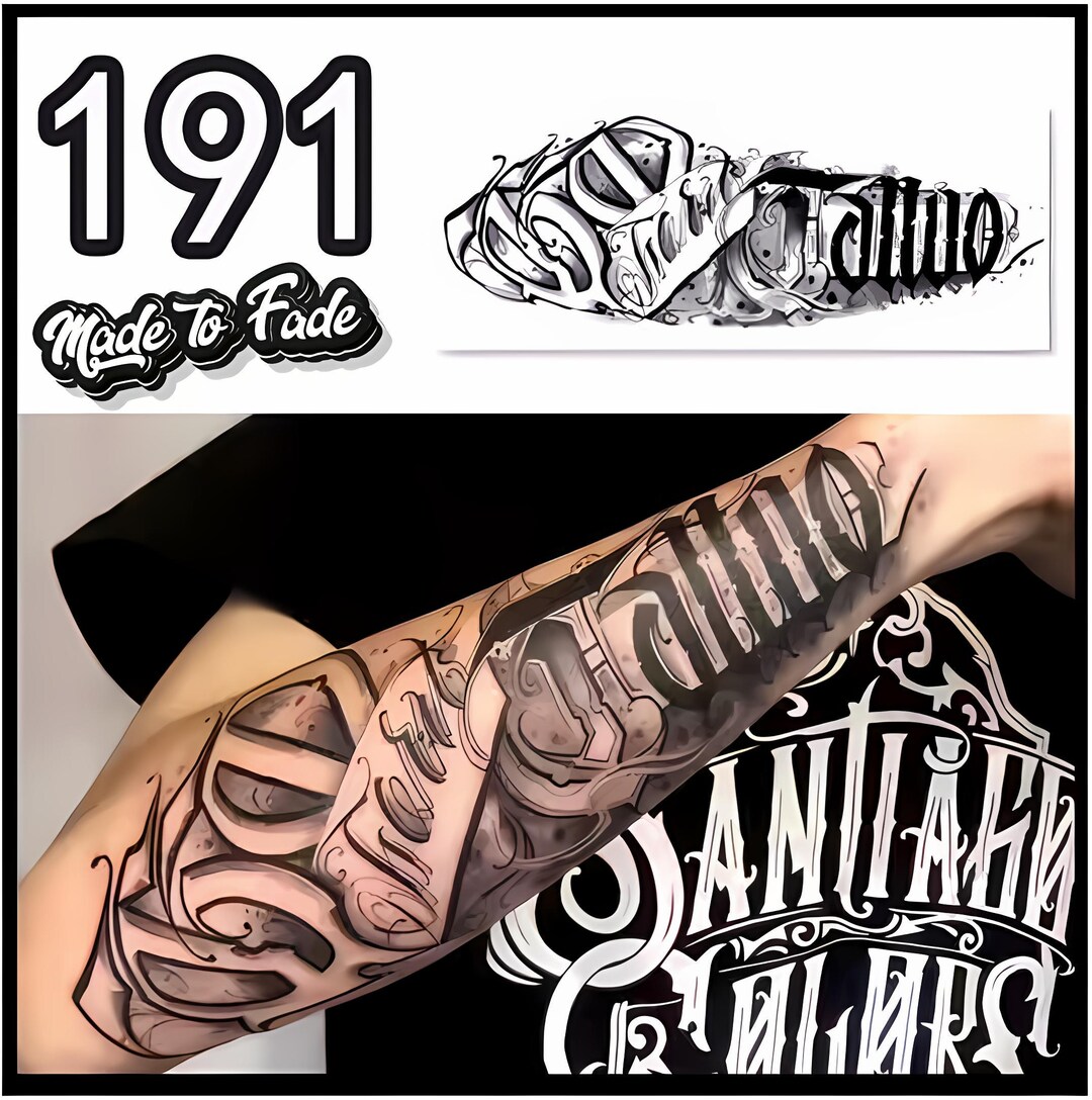 Custom Quote Arm Text Temporary Tattoo, Lettering Design, Semi ...