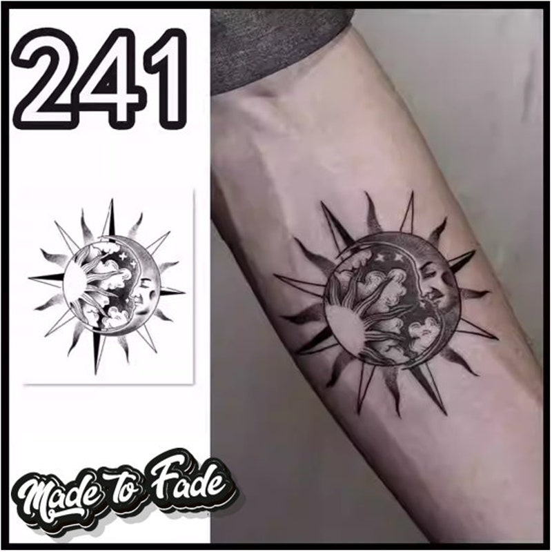 Sun and Moon Compass Tattoo - Etsy