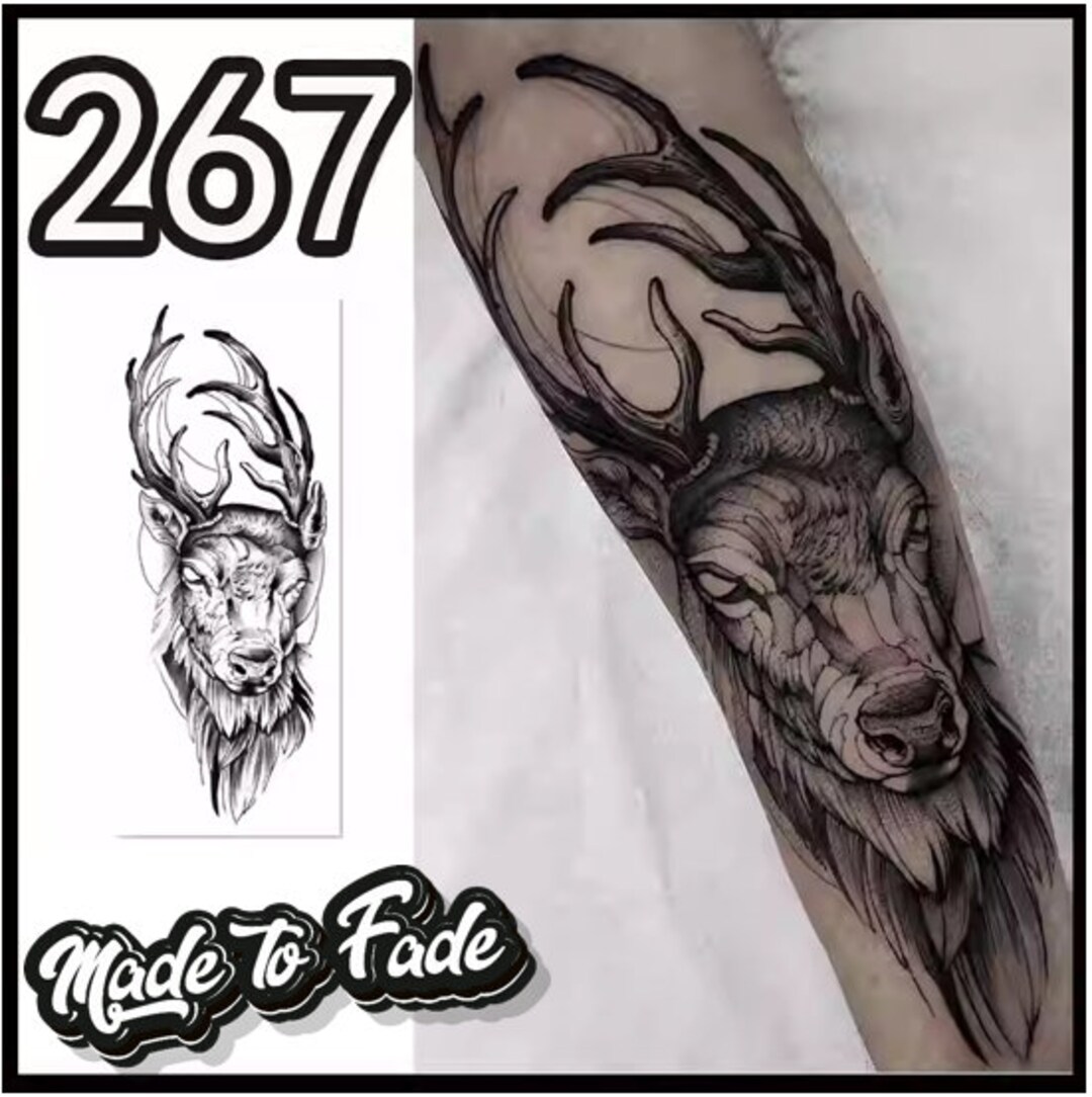 Semi-permanent Tattoo Deer Arm Tattoo Lasts up to 2 Weeks Holiday Gift ...