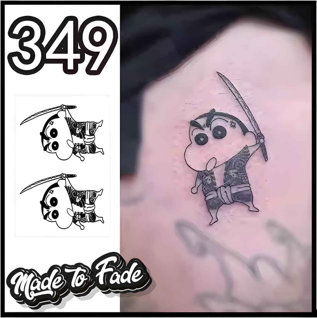 Japanese Anime Crayon Shin Chan Tattoo | Cutetattoo | Temporary Tattoo ...