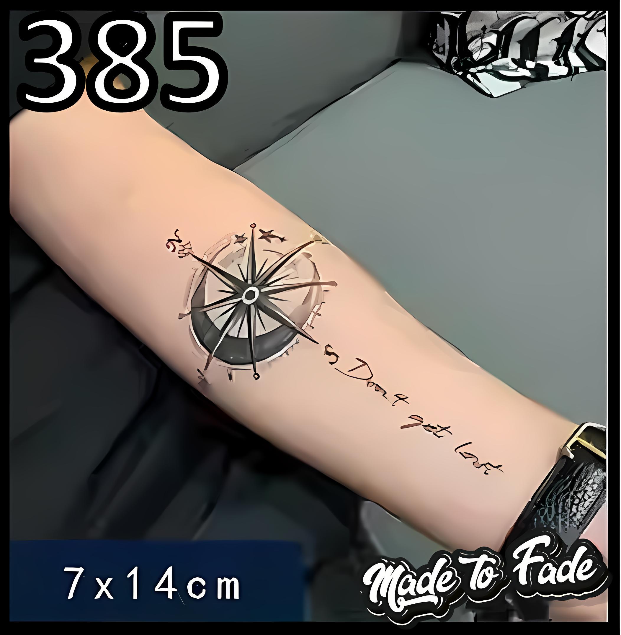 Tattoo Semi-permanent Tattoo Moon Compass Jagua Tattoo Cosmos Tattoo Temporary Tattoo Flash ...