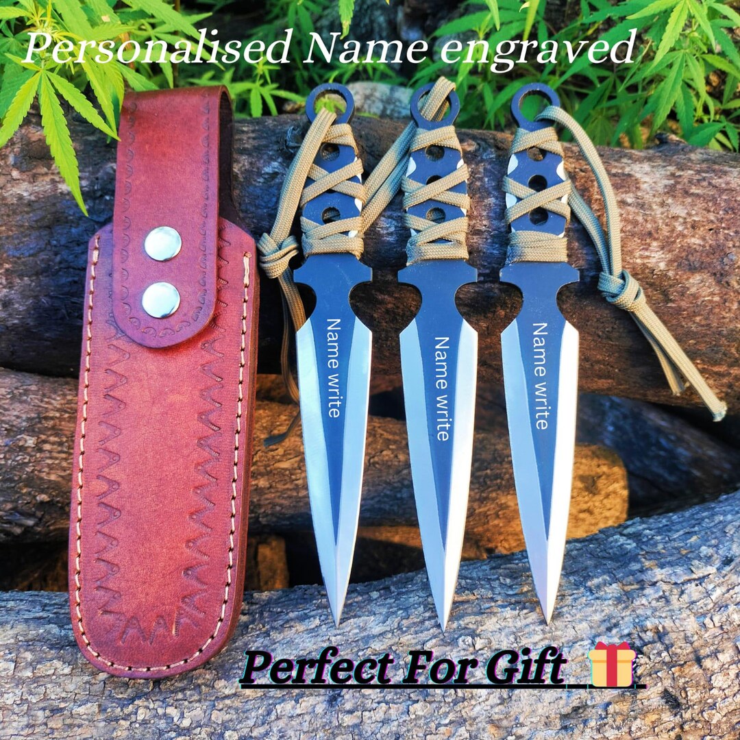 3pc Throwing Knives Set Well Balanced Custom Handmade Carbon Steel ...