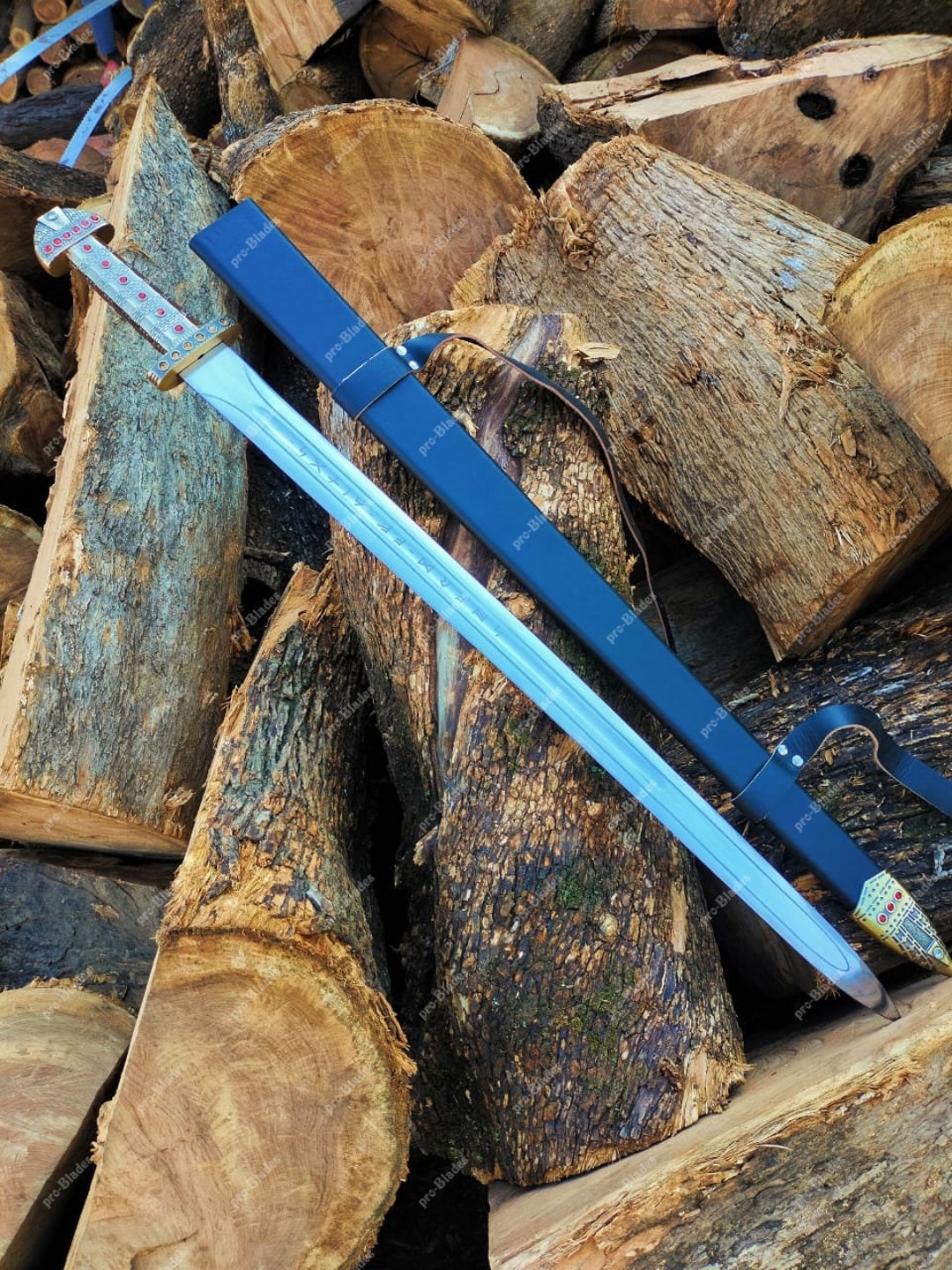 Custom Handforged Ragnar Lothbrok King Viking Sword With Scabbard ...