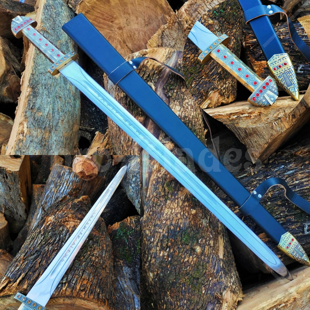 Ragnar Lothbrok King Viking Sword With Scabbard,battle Ready Medieval ...