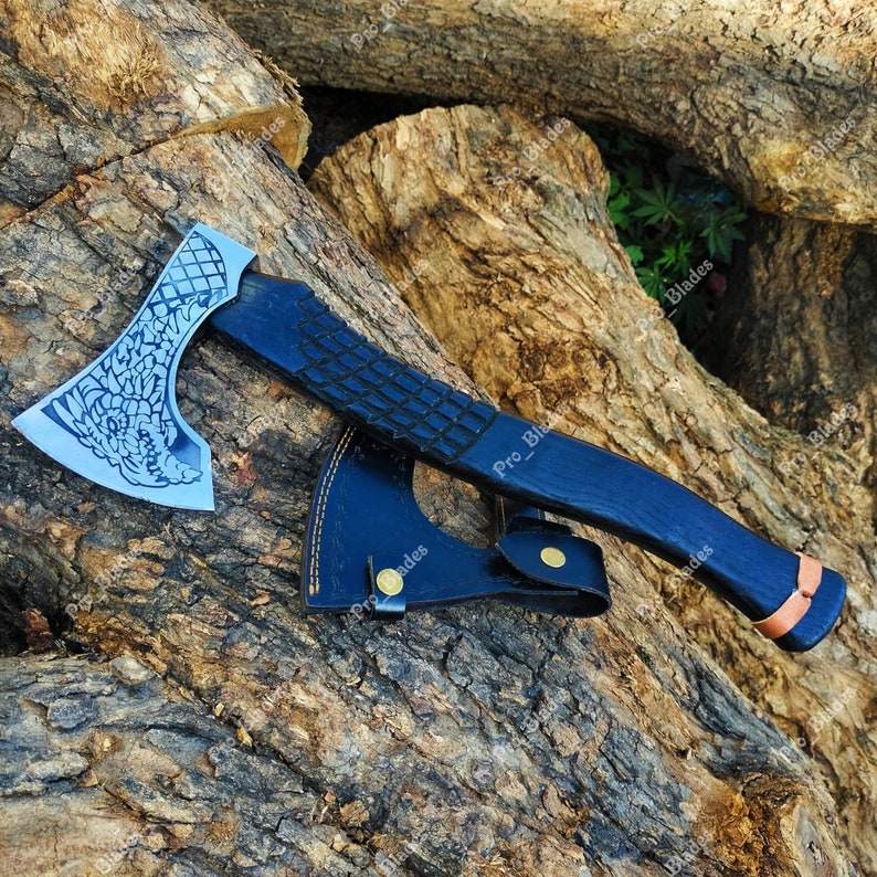 Viking Dragon Axe Hand Forged Carbon Steel Ready Battle Hatchet Bearded Axe,best Gift for ...