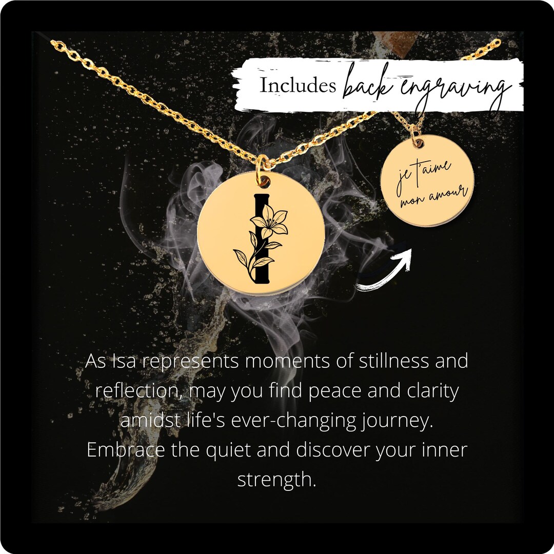 Custom Engraved Isa Rune Necklace • Personalized Norse Coin Pendant - Etsy