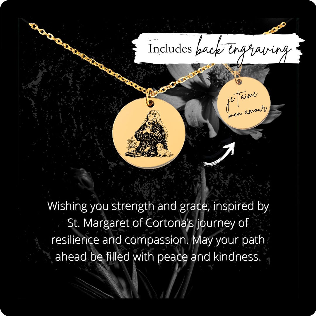 Custom St Margaret of Cortona Necklace • Personalized Engraved Patron ...
