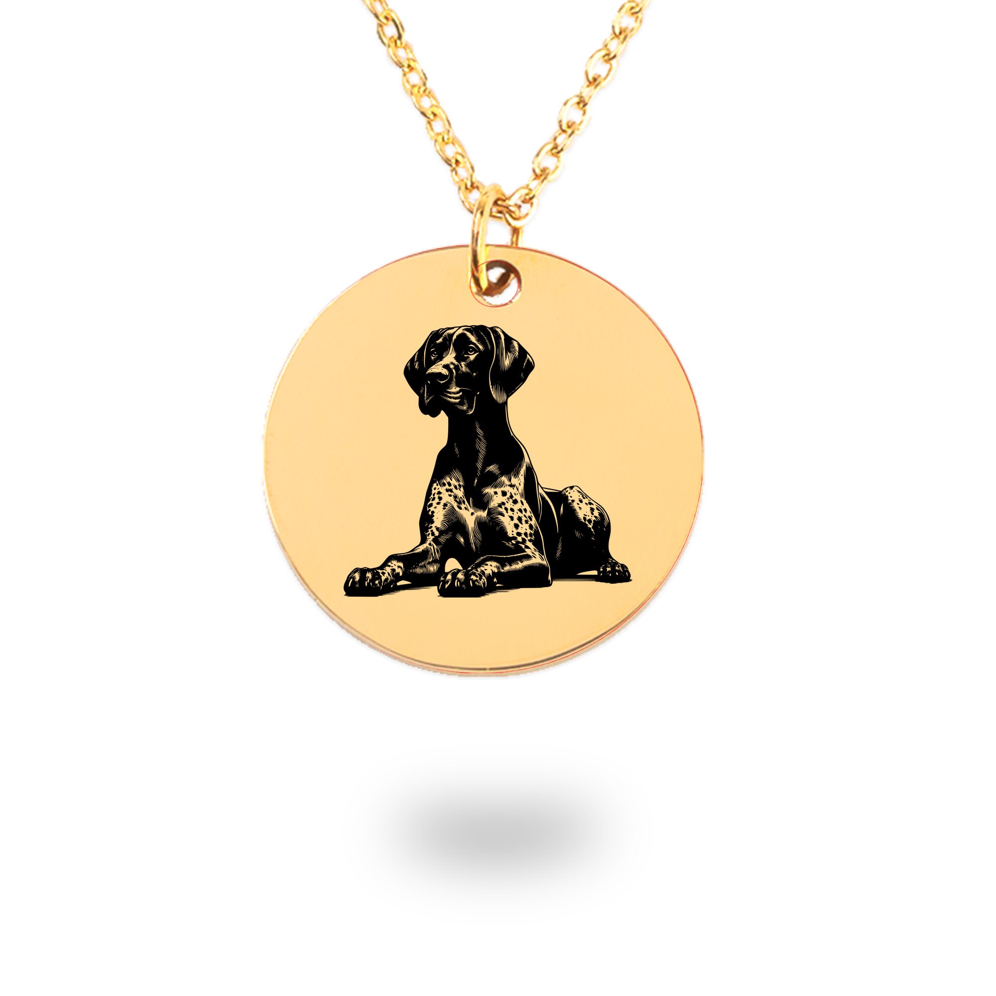 Custom German Shorthaired Pointer Necklace Shorthaired Pointer Coin ...