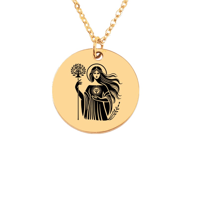Custom Asherah Necklace Engraved Asherah Goddess Charm Semitic Goddess ...