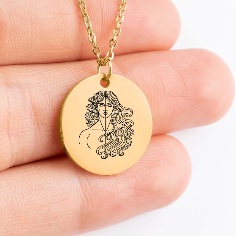 Custom Engraved Hermaphroditus Necklace • Greek Mythology Stainless ...