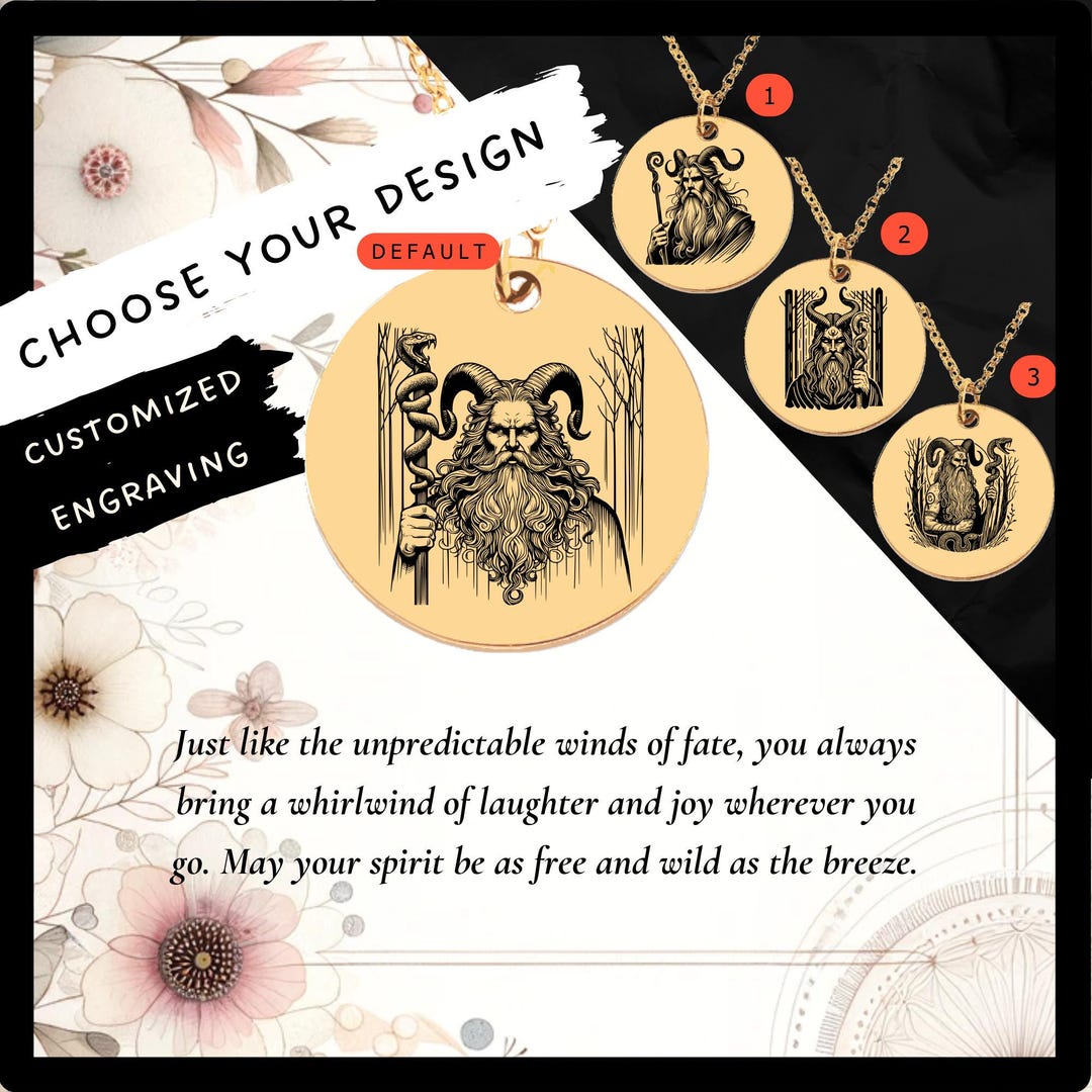 Custom Veles Necklace • Engraved Volos Coin Charm • Slavic Mythology ...