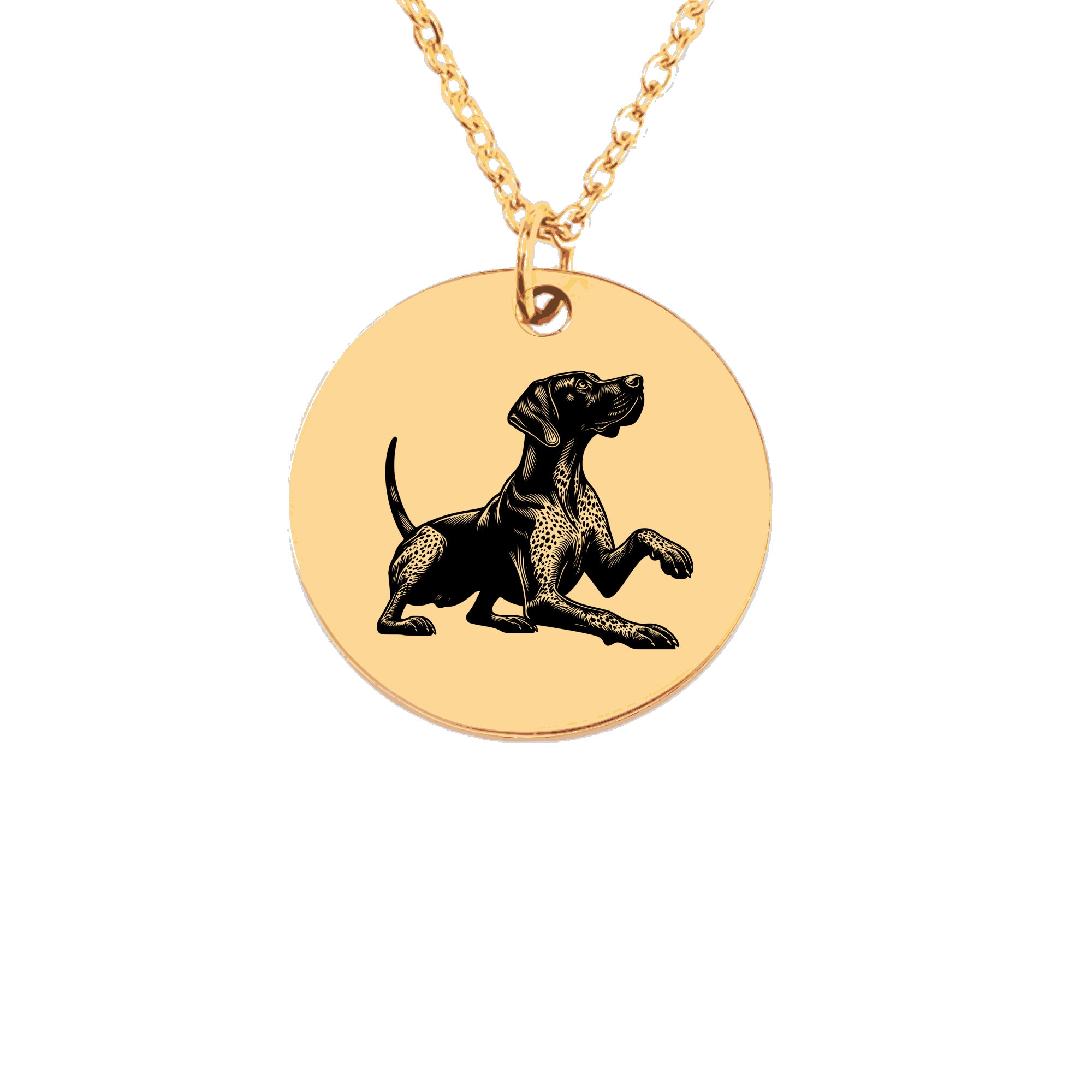 Custom German Shorthaired Pointer Necklace Shorthaired Pointer Coin ...