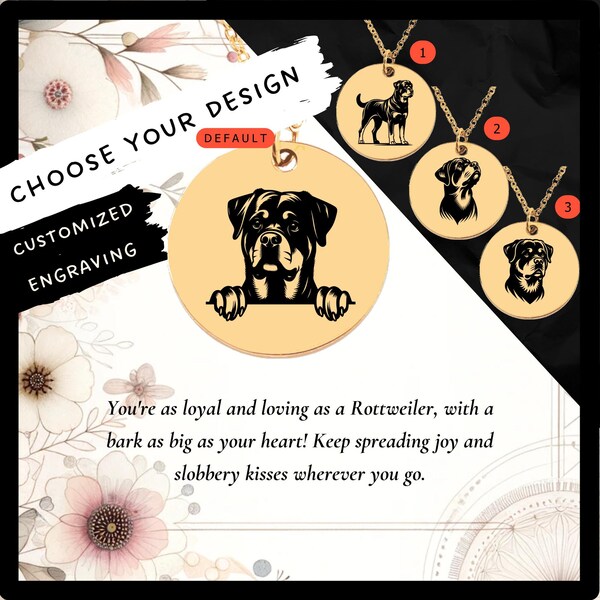 Rottweiler Pendant - Etsy