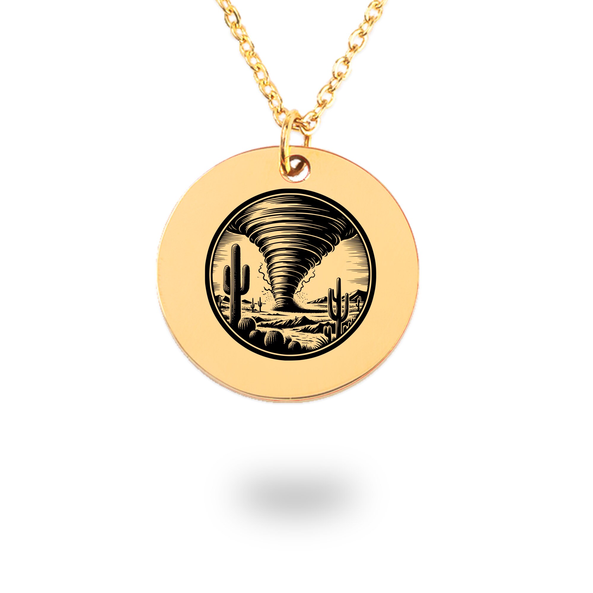 Custom Tornado Necklace Hurricane Coin Charm Tornado Jewel Gift Typhoon ...