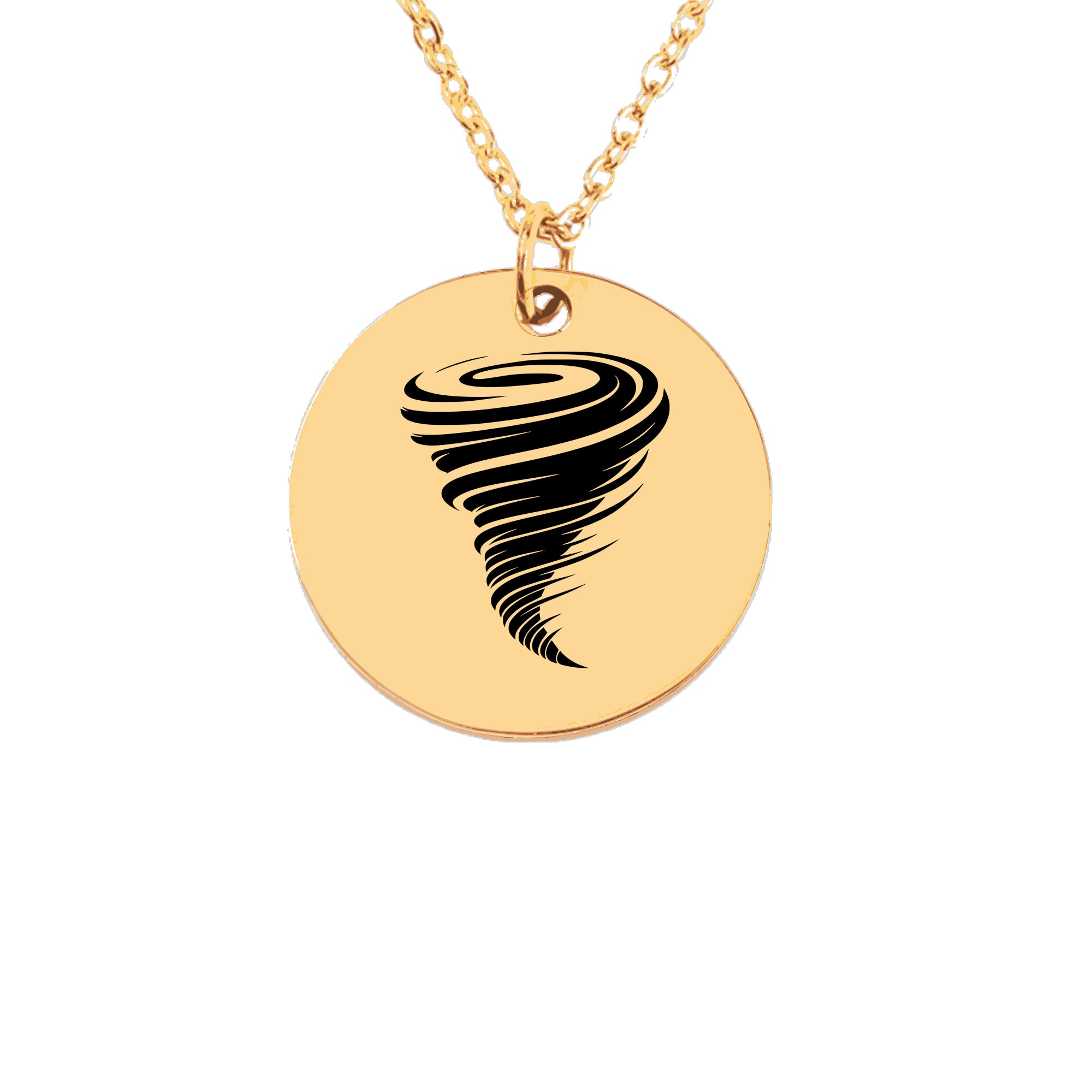Custom Tornado Necklace Hurricane Coin Charm Tornado Jewel Gift Typhoon ...
