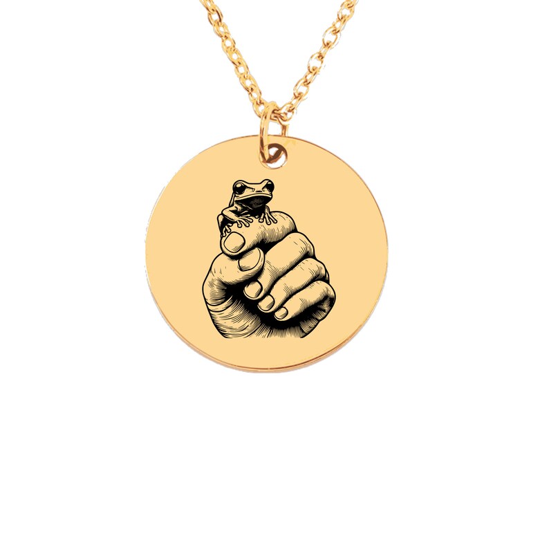 Custom Coqui Frog Necklace Engraved Frog Charm Coqui Frog Gift Engraved ...