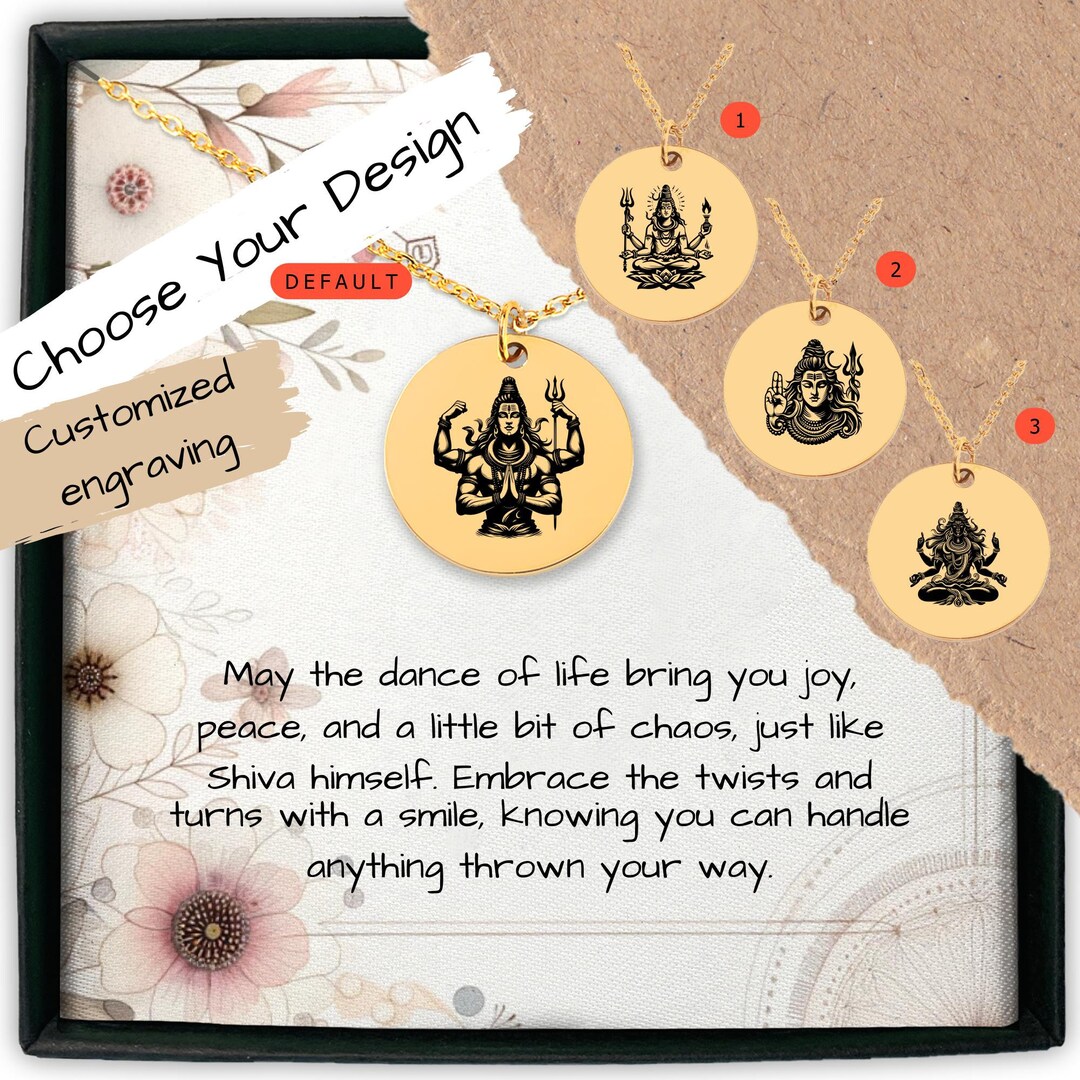 Custom Shiva Necklace Lord Shiva Coin Charm Shiva Hindu Deity Shiva ...