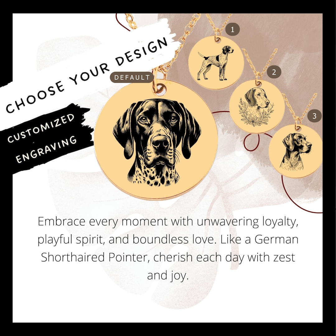 Custom German Shorthaired Pointer Necklace • Shorthaired Pointer Coin ...