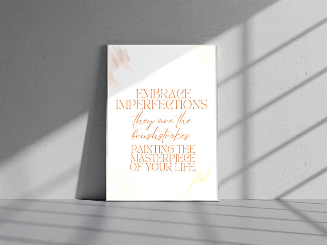 Poster Embrace Imperfections Wall Art for Your Personal Style - Etsy