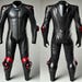 1-piece Full Black Motorbike Motorcycle Racing Suit Racing Leathers ...