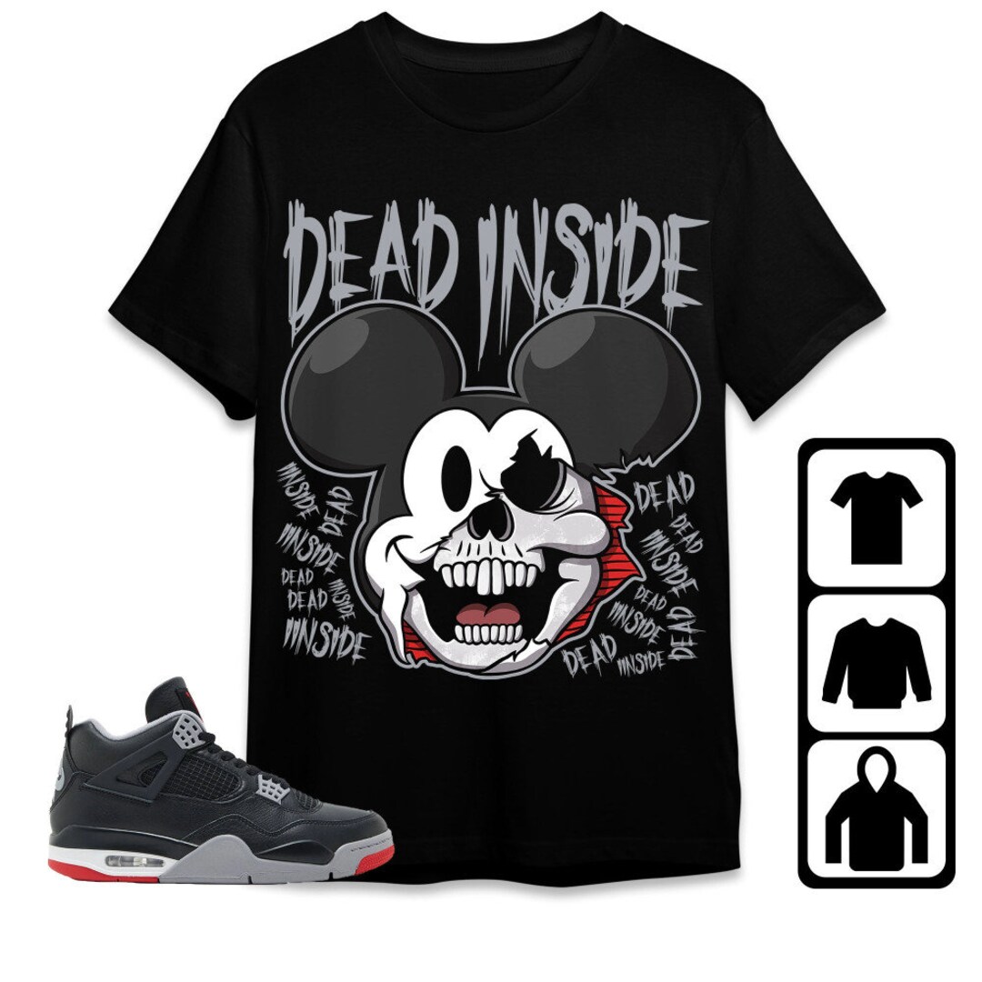 Mickey Horror.jordan 4 Bred Reimagined Sweatshirt to Match Sneaker ...