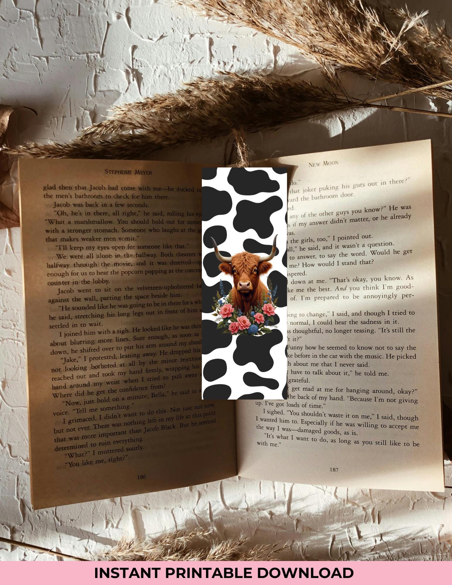 Highlands Cows Bookmark Set | Printable Farm Animal Bookmarks | Rustic ...