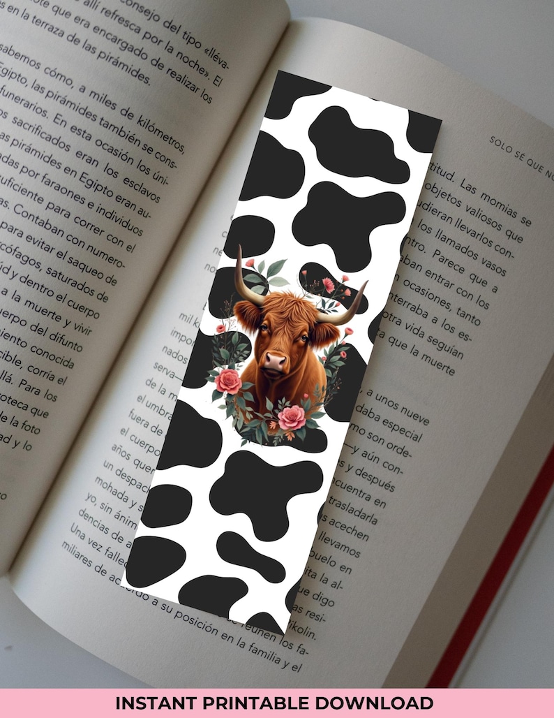 Highlands Cows Bookmark Set | Printable Farm Animal Bookmarks | Rustic ...